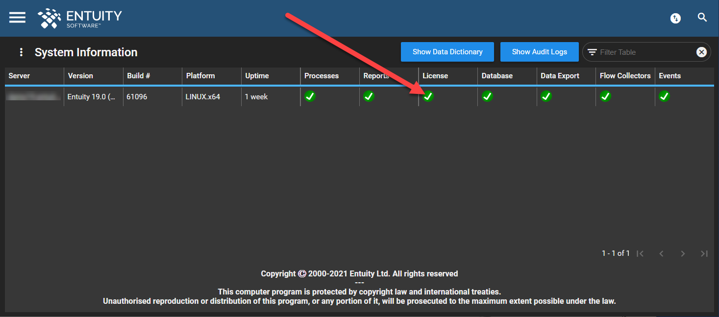 Archived - How do I check my license health? – Entuity
