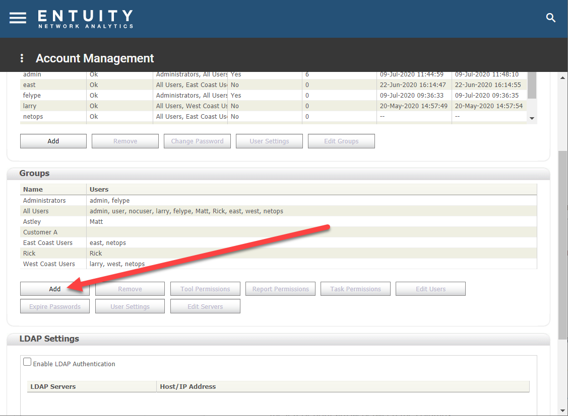 Archived - How do I manage user groups and user permissions? (Entuity v20.0) – Entuity
