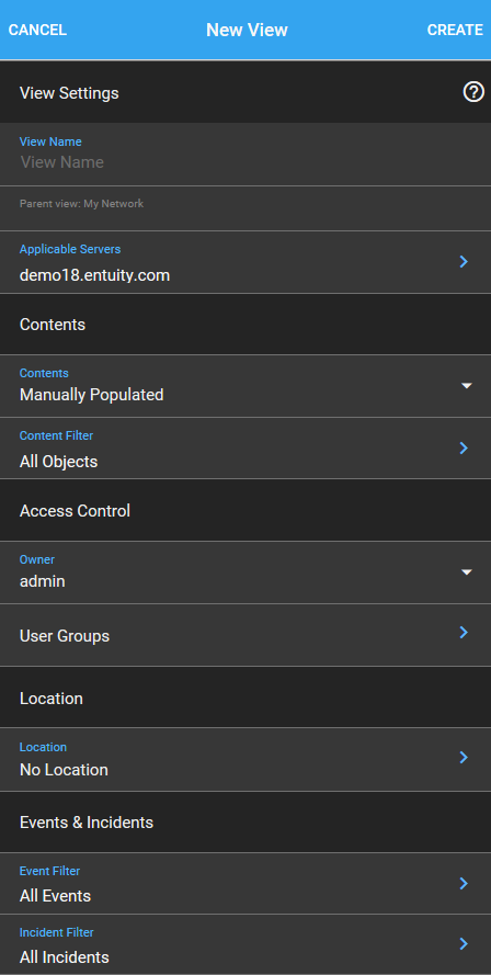 Archived - How do I create, edit, copy, move or delete a View or Subview? – Entuity
