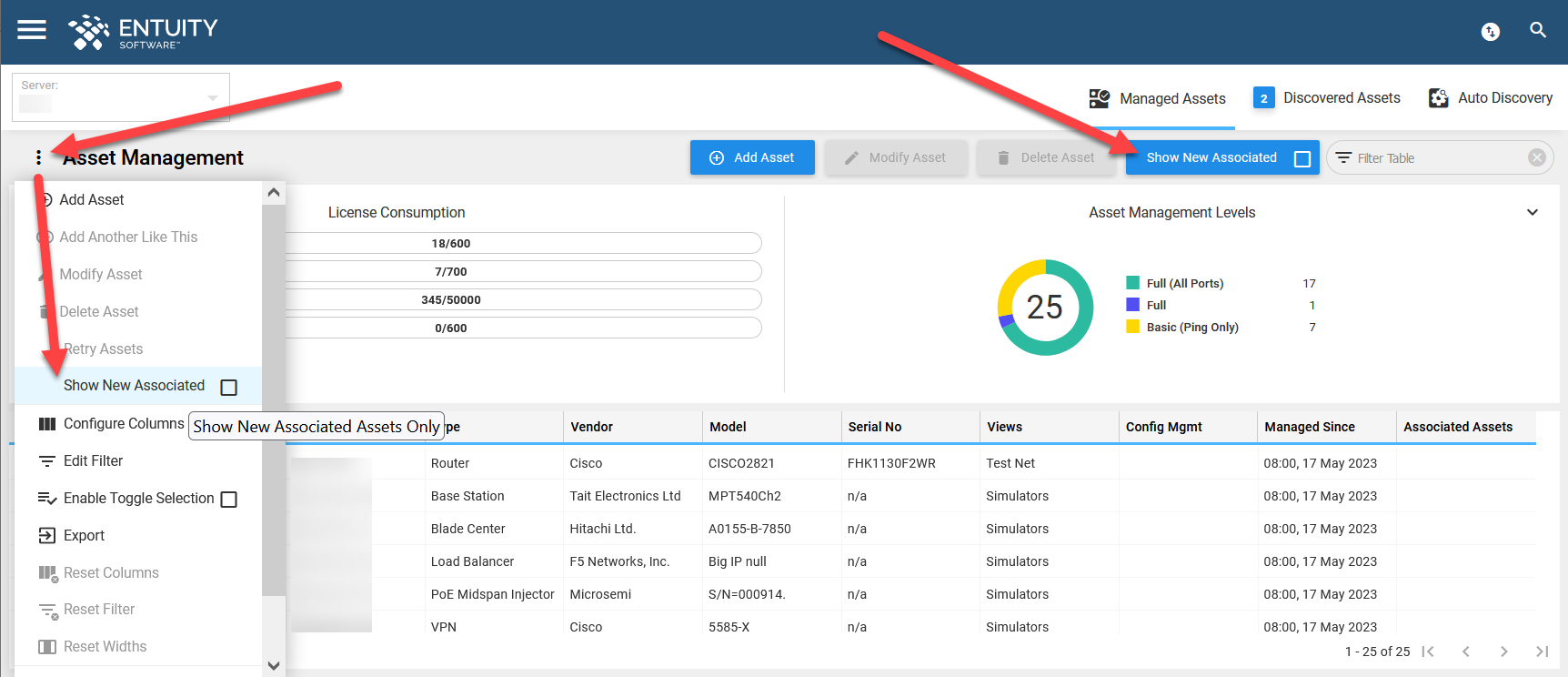 Managed Assets (including adding, modifying, deleting and ...