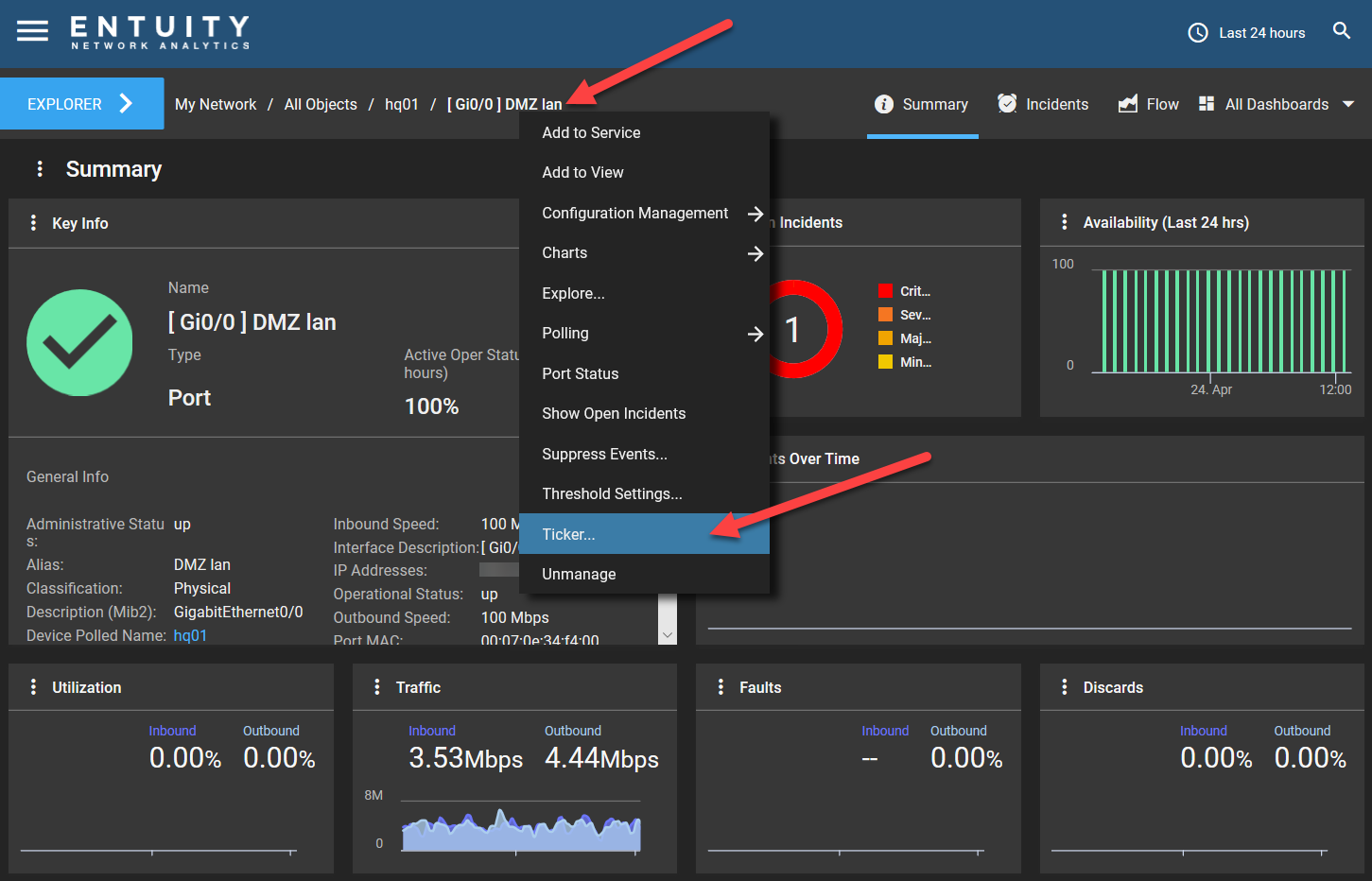 How do I create Ticker charts? – Entuity