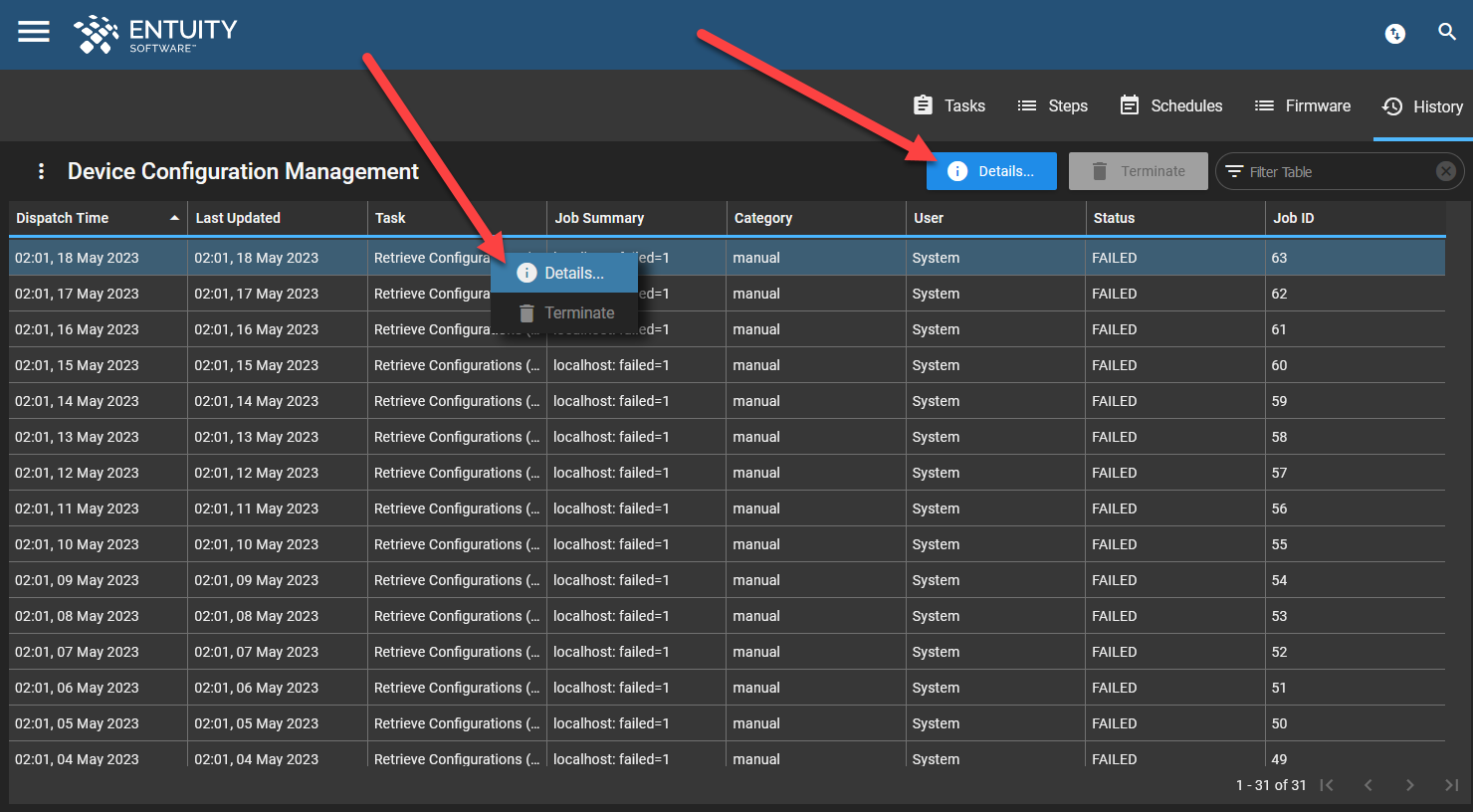 Troubleshooting configuration monitoring – Entuity
