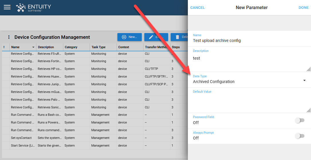 Archived - How do I check or retrieve configuration files for a device? (Entuity v21.0 and below ...