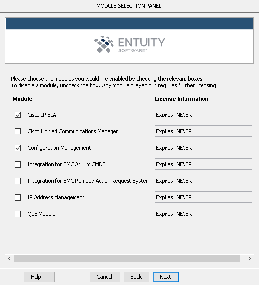How do I configure Entuity via the wizard? – Entuity