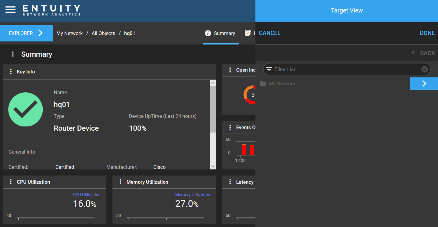 How do I add a device or managed object to a View? – Entuity
