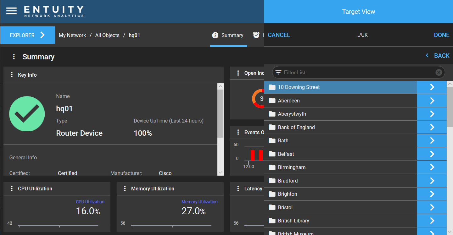 How do I add a device or managed object to a View? – Entuity