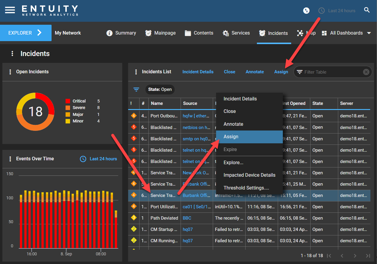 How do I view events and incidents? – Entuity