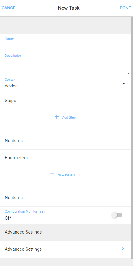 How do I create, edit or delete a configuration task? – Entuity