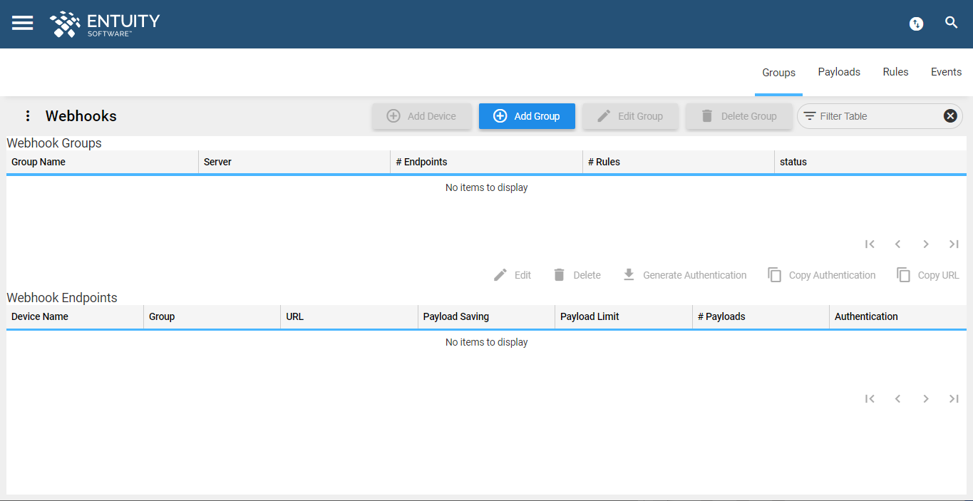 Introduction to custom webhooks – Entuity