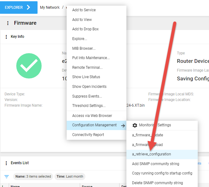 Archived - How do I check or retrieve configuration files for a device ...